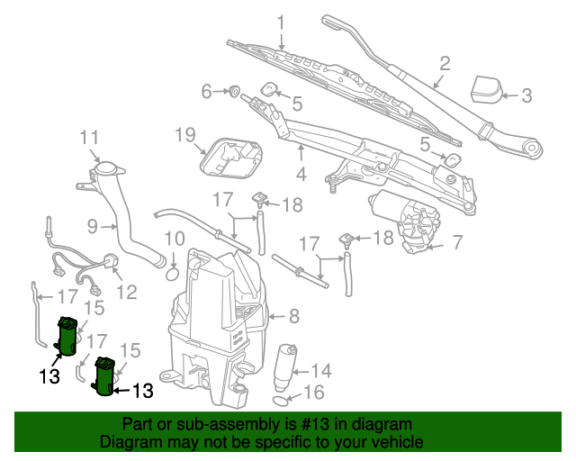 31349228 - Washer Pump - 2004-2016 Volvo | Volvo OEM Parts Direct