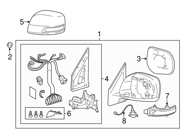 2013-2021 Toyota Land Cruiser Mirror Cover Right 87915-60050-B1 ...