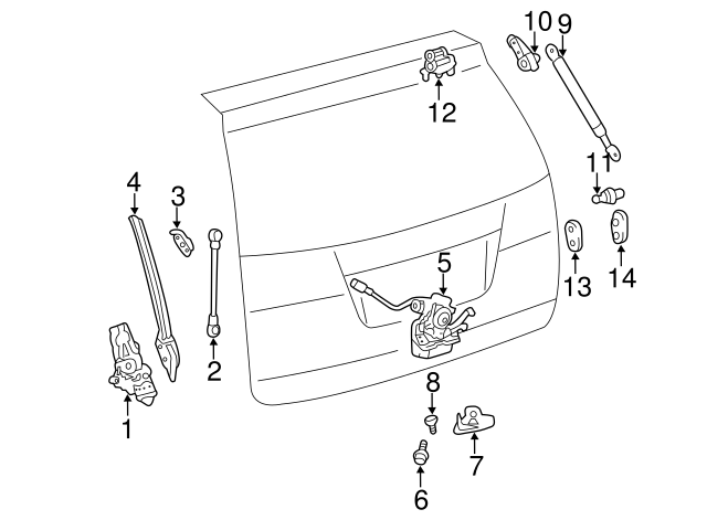 68910-08010 - Actuator - 2004-2010 Toyota Sienna | OEM Genuine Toyota Parts