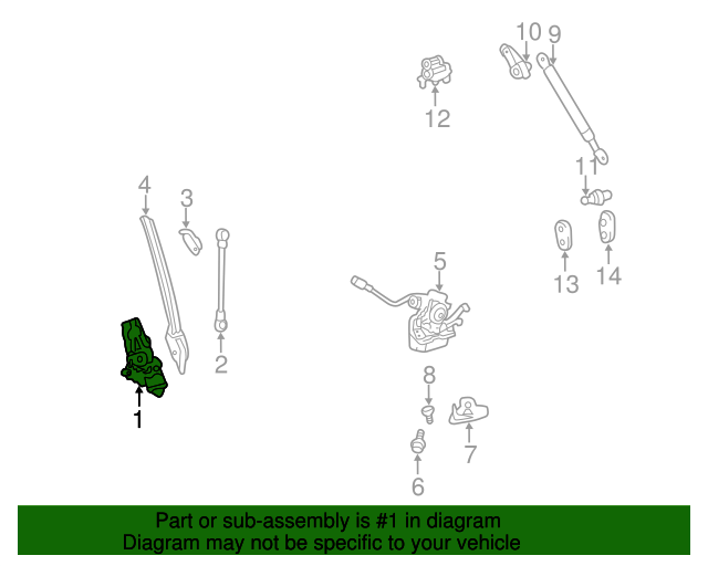 68910-08010 - Actuator - 2004-2010 Toyota Sienna | OEM Genuine Toyota Parts