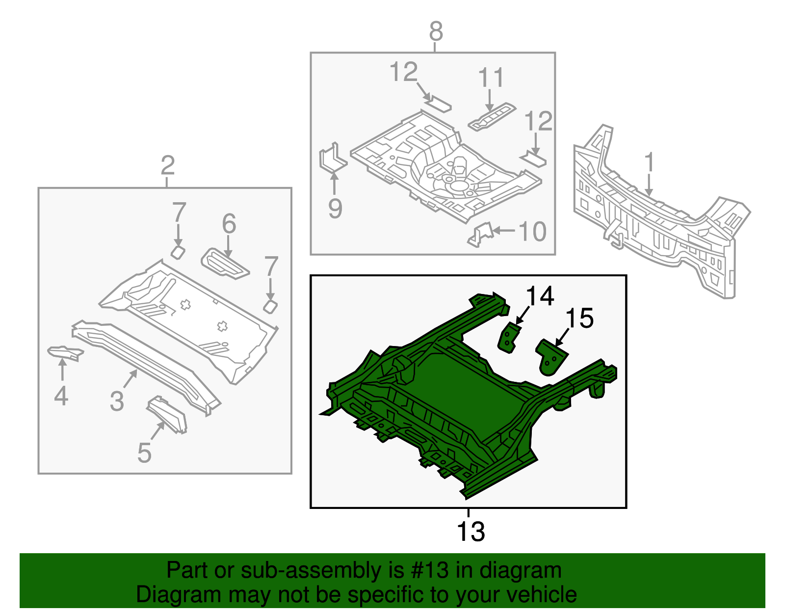 2012-2013 Hyundai Veloster Rear Frame Assembly 65700-2V100 | Hyundai ...