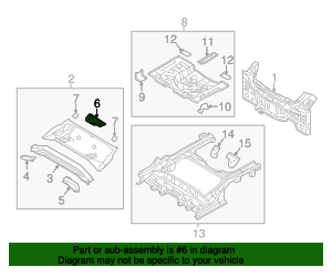 2012-2017 Hyundai Veloster Center Support 65548-2V000 | QuirkParts