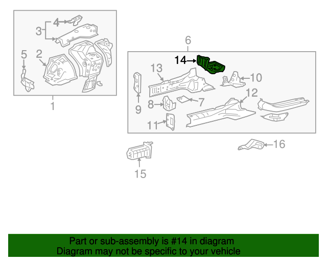 2006-2015 Lexus Torque Box 57197-30040 | OEM Parts Online