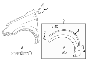 2013-2018 Toyota RAV4 Wheel Opening Molding 75601-0R060 | Toyota OEM ...