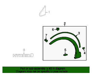 2013-2018 Toyota RAV4 Wheel Opening Molding 75601-0R060 | OEM Parts Online
