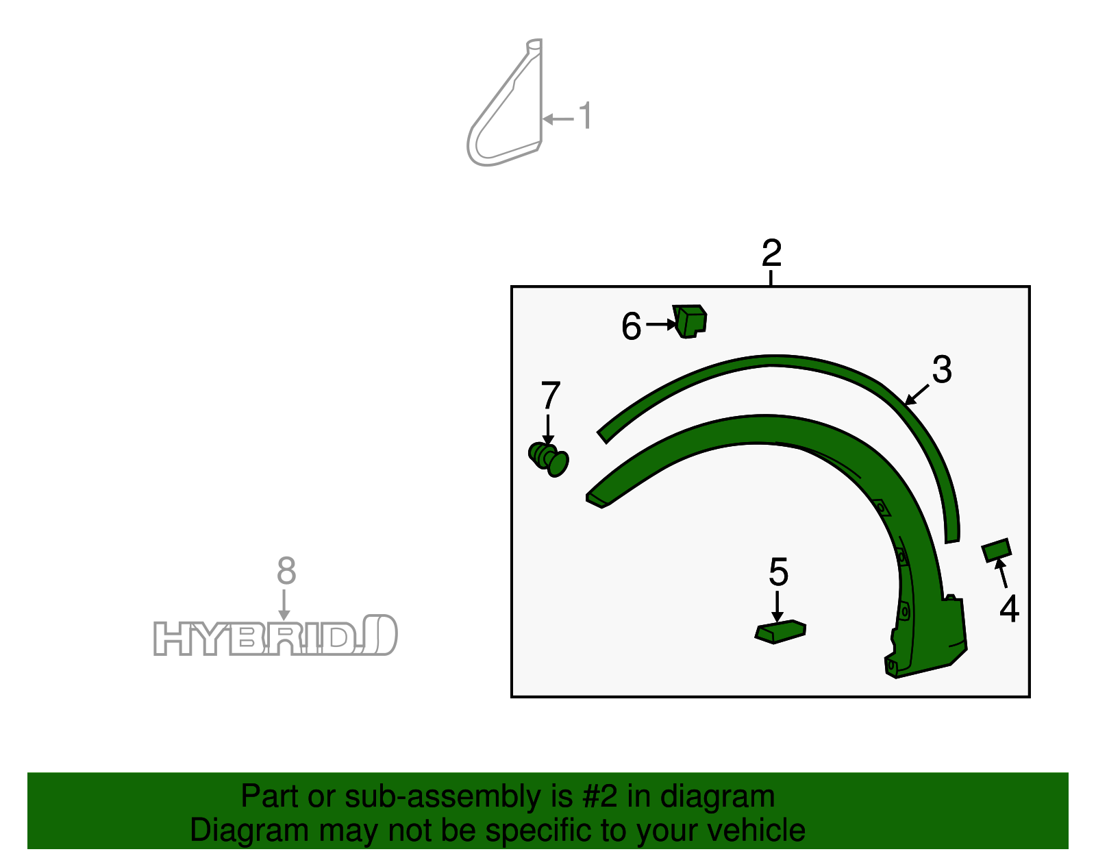 2013-2018 Toyota RAV4 Wheel Opening Molding 75601-0R060 | Toyota Parts ...