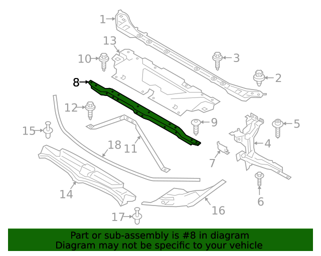 51647422285 - 2019-2024 BMW Front Support (51-64-7-422-285) | BMW of ...