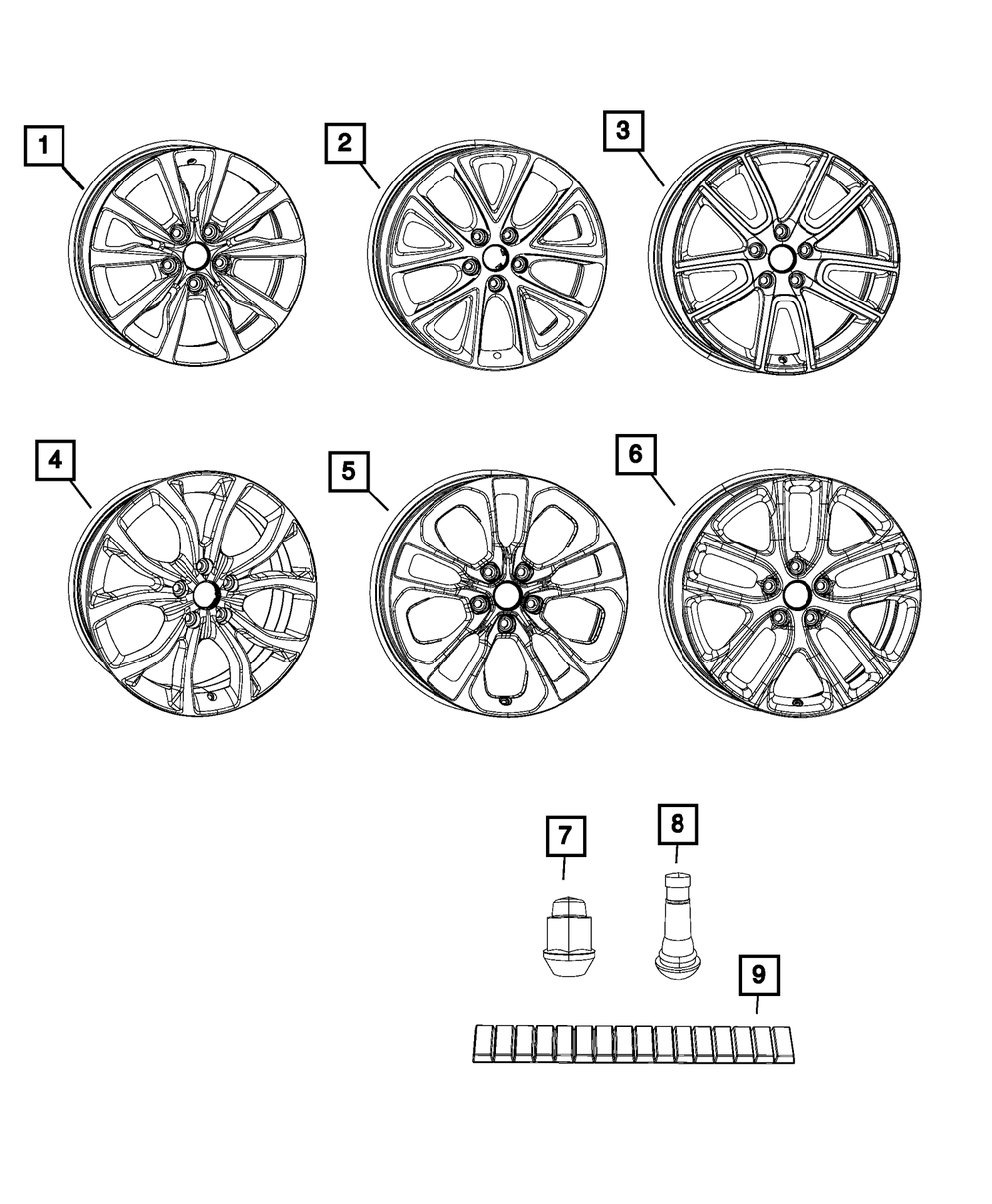 2017-2020 Dodge Durango Wheel, Alloy 6ga73dx8aa | TascaParts.com