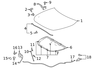 2000-2023 Toyota Hood Prop Rod Grommet 90480-15025 | Toyota Parts Center