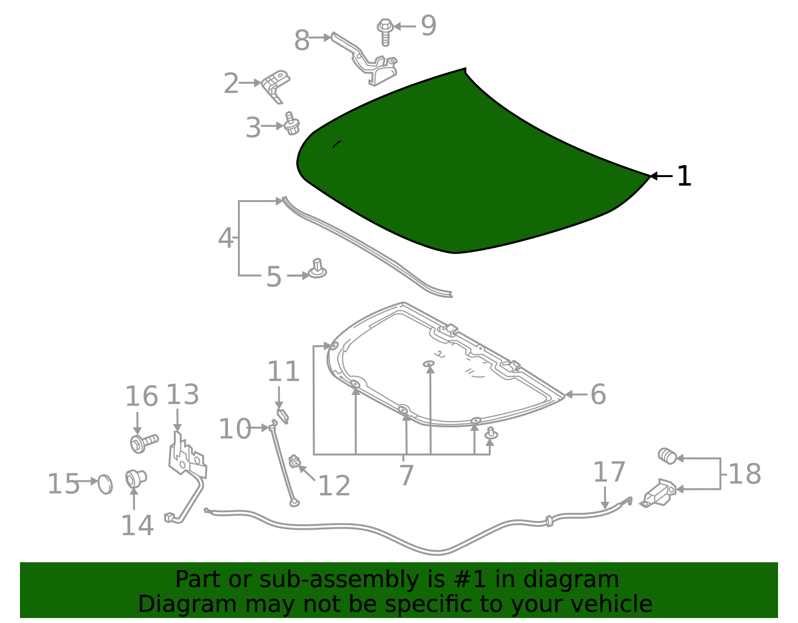 2020-2024 Toyota Highlander Hood 53301-0E170 | Toyota Parts Center