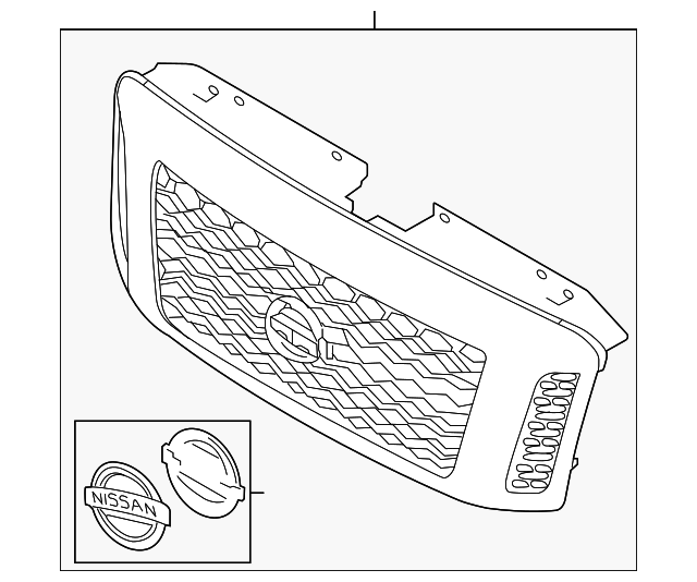 2020-2023 Nissan TITAN XD Grille Assembly 62310-9FW1C | My Nissan Part