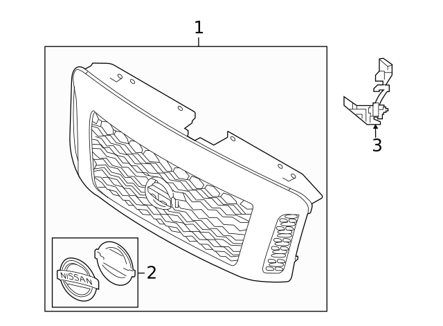 2020-2021 Nissan TITAN XD Grille Assembly 62310-9FW0D | Temecula Nissan ...