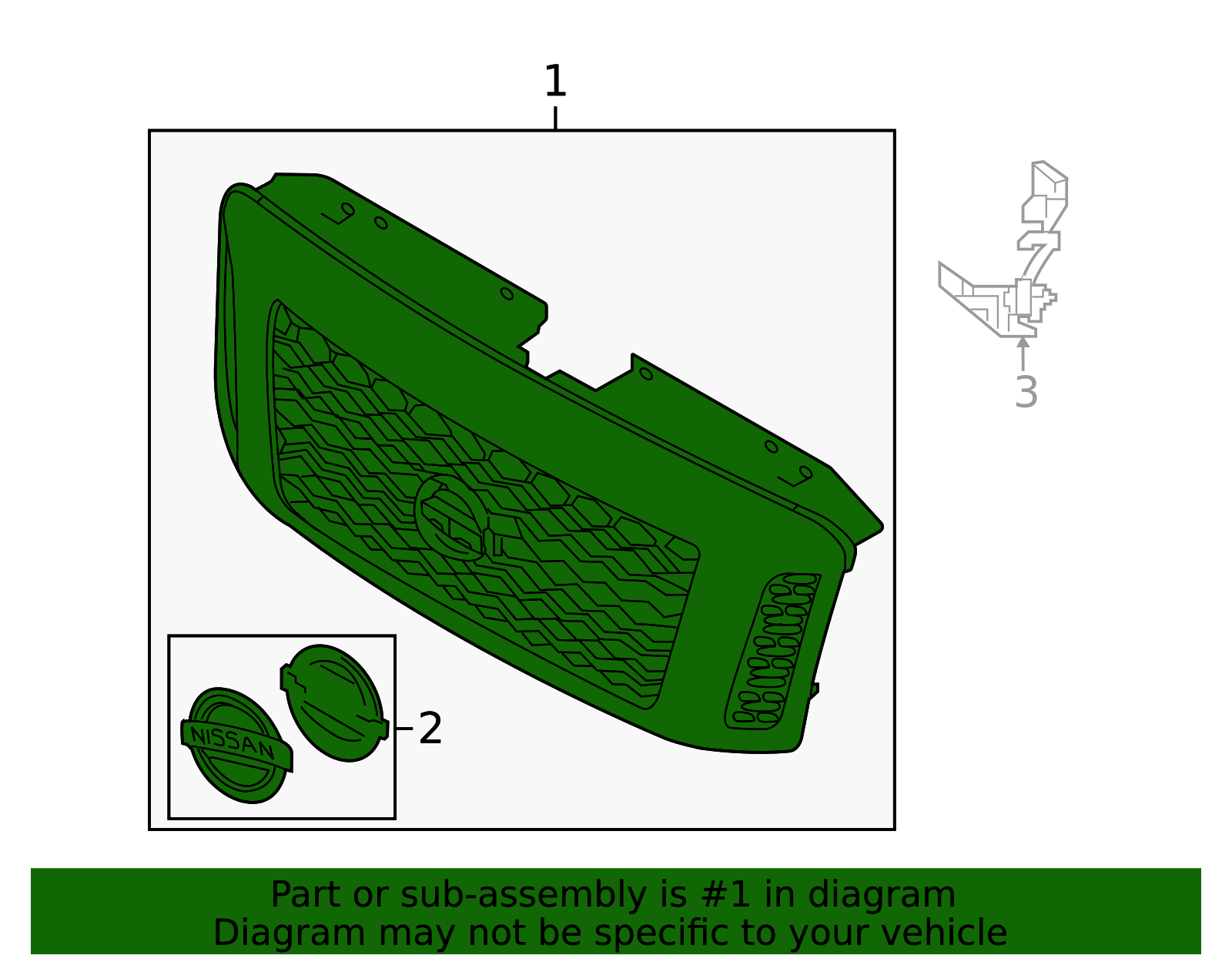 2020-2023 Nissan TITAN XD Grille Assembly 62310-9FW1C | My Nissan Part