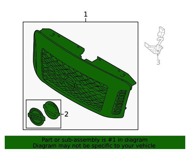 2020-2021 Nissan TITAN XD Grille Assembly 62310-9FW0D | Temecula Nissan ...