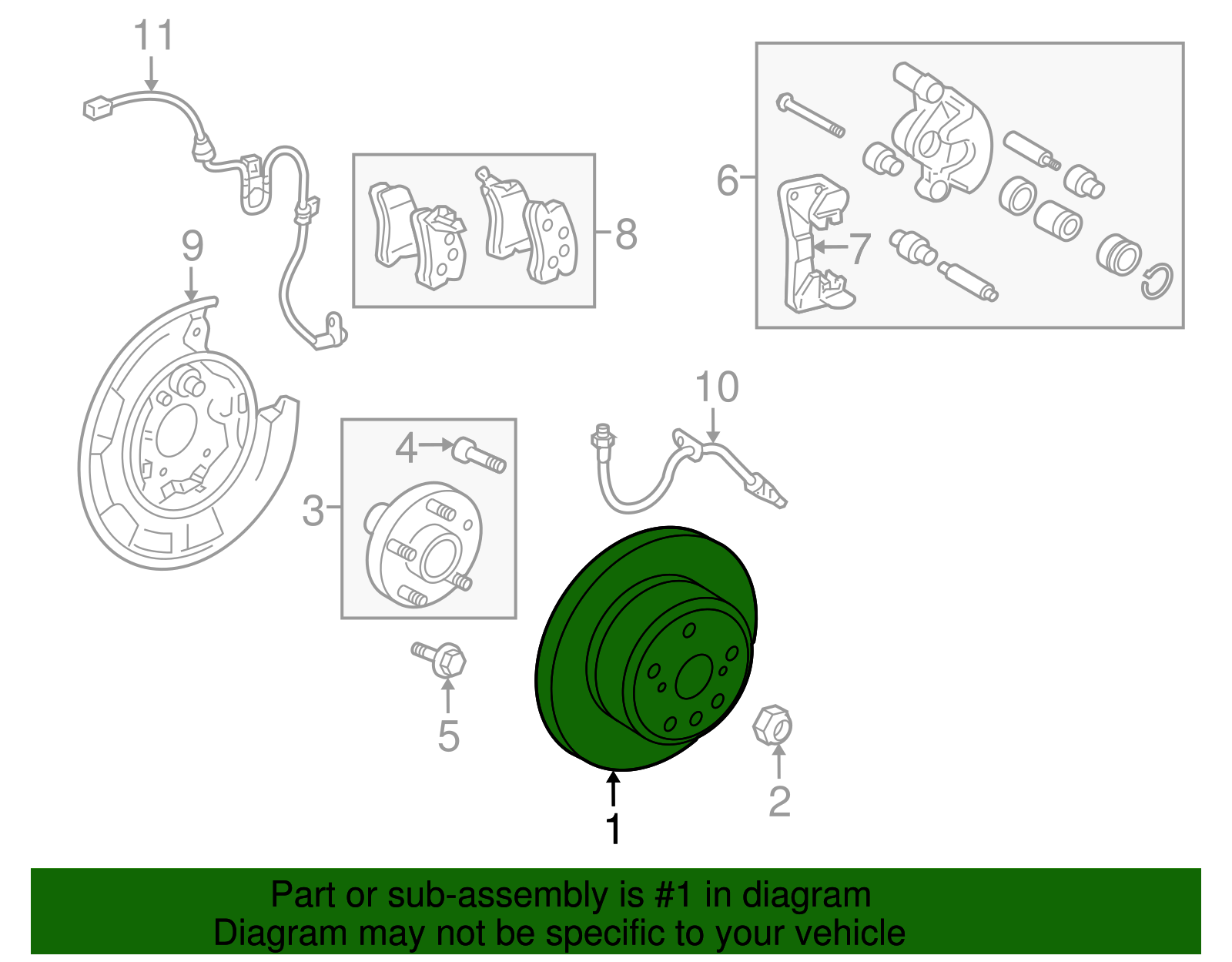 Toyota Parts Disc Brake Rotor Rear 42431-48060 | Toyota Parts|Toyota ...