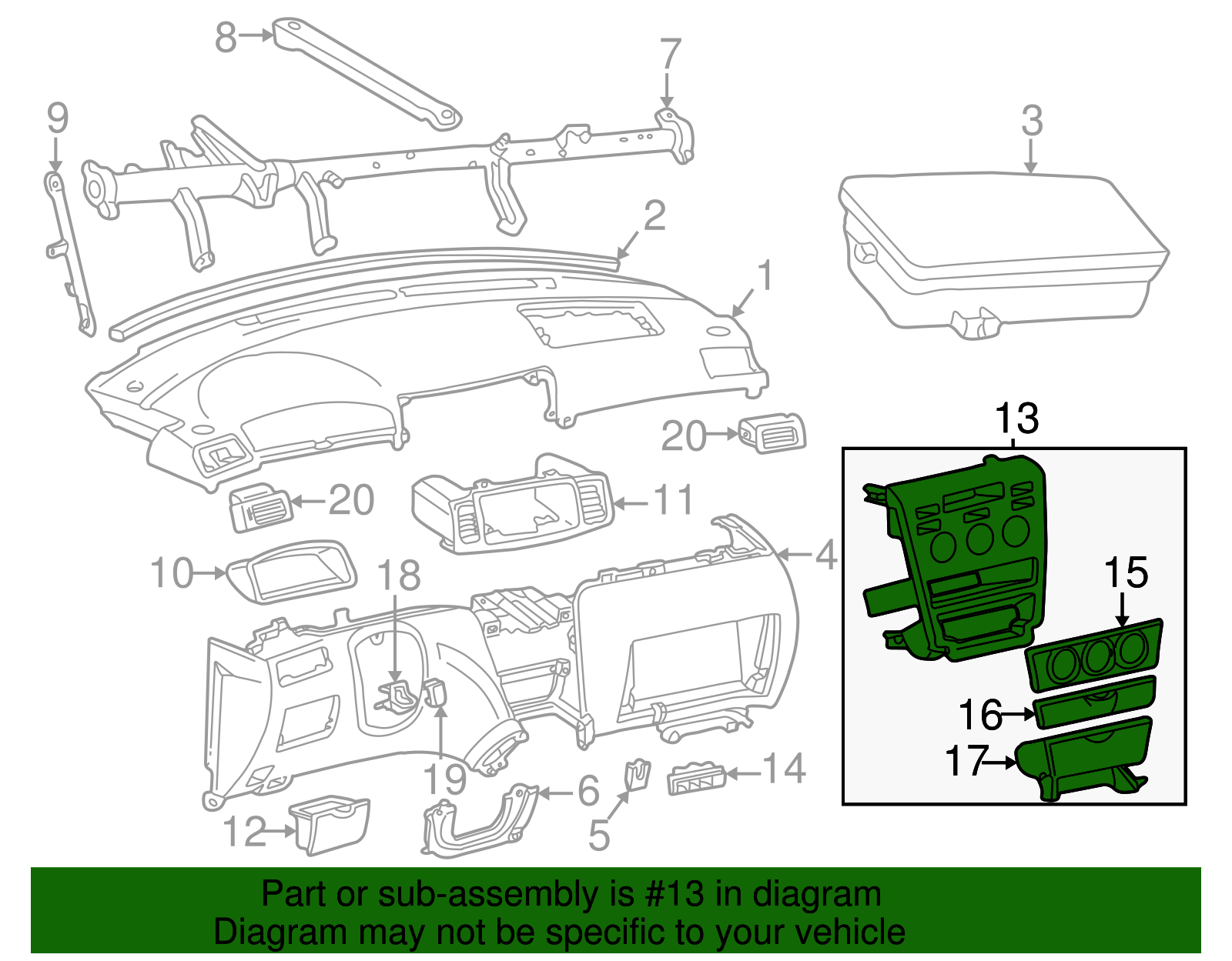 55420-02161-B1 - Center Bezel 2003-2008 Toyota Corolla | Bam Wholesale ...