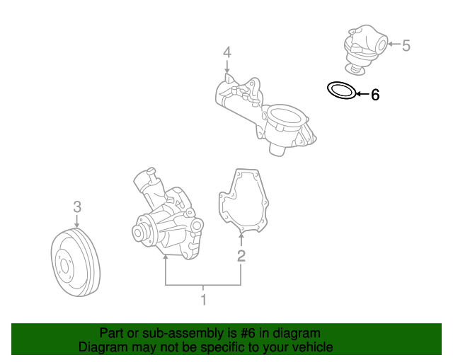 1994-2004 Mercedes-Benz Engine Coolant Thermostat Housing Gasket 021 ...