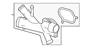 2012-2014 Volkswagen Passat Engine Coolant Outlet Flange 03L-121-132-AA ...