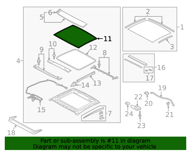 8W6-877-297 - Sunroof Seal 2018-2024 Audi | AutoNationParts.com