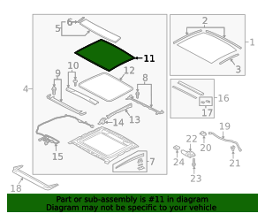 8W6-877-297 - Sunroof Seal 2018-2024 Audi | AutoNationParts.com
