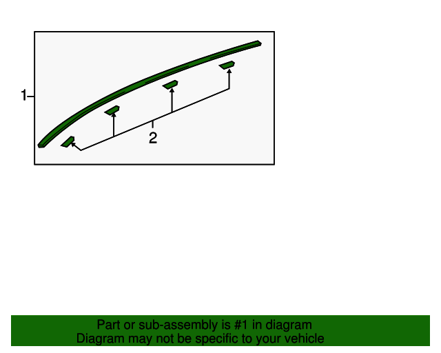 2013-2016 Chevrolet Passenger Side Roof Drip Molding 96686920 ...