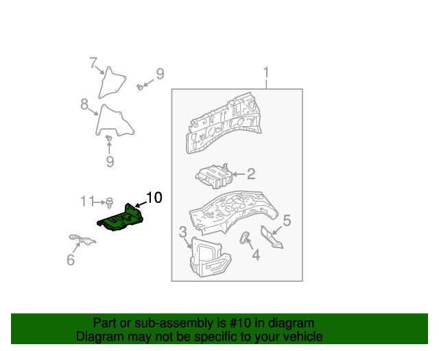 2003-2009 Lexus GX470 Side Cover 53795-60021 | Lexus OEM Parts Online