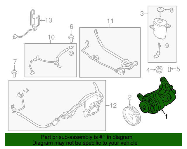 32416776172 - 2010-2019 BMW Power Steering Pump (32-41-6-776-172) | BMW ...