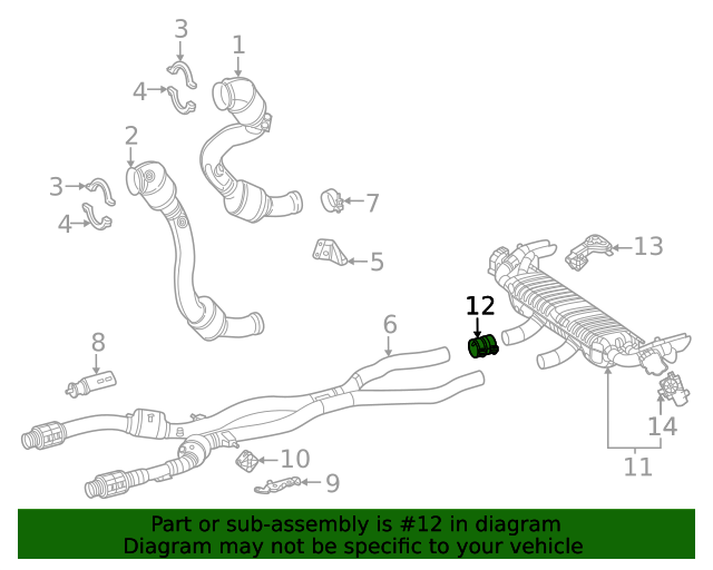 000-995-23-04 - Exhaust Muffler Clamp 2018-2024 Mercedes-Benz ...