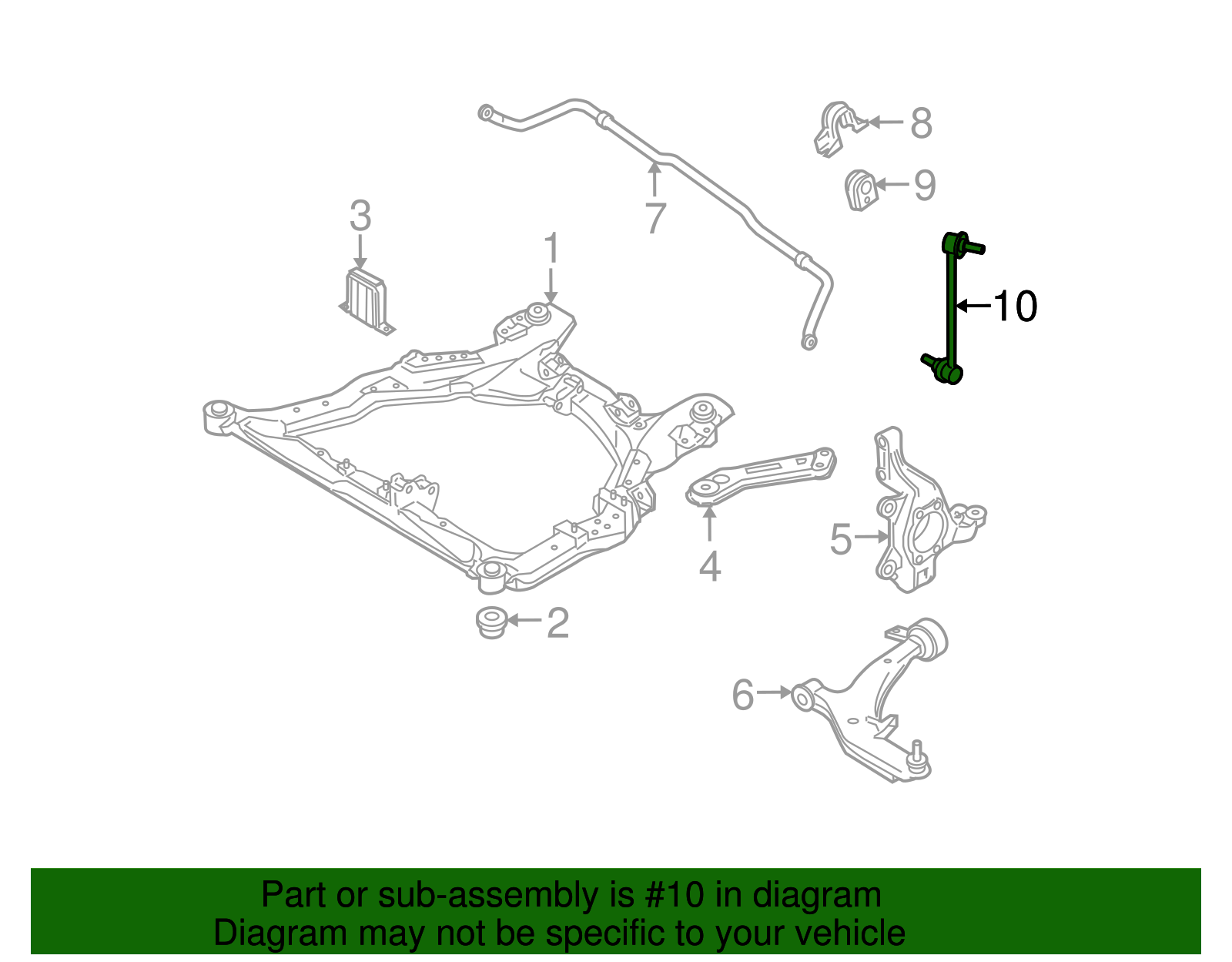 2004-2009 Nissan Quest Stabilizer Link 54668-CK000 | Temecula Nissan Parts