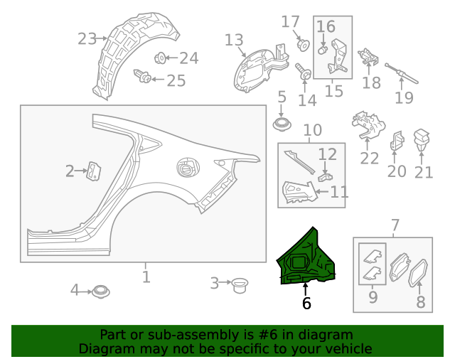 2018-2021 Mazda 6 Rear Panel GMY7-71-40X | RealMazdaParts.com