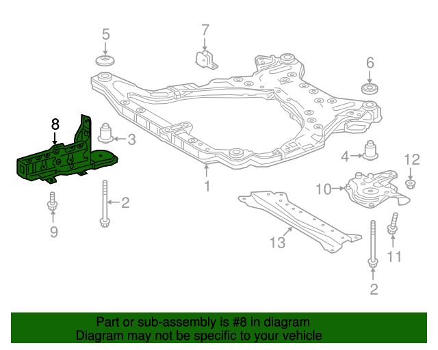 52103-06010 - Front Support - 2018-2021 Toyota | OEM Genuine Toyota Parts
