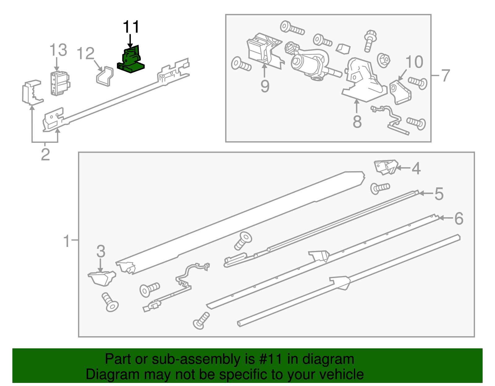 2015-2020 GM Passenger Side Assist Step Rear Bracket 22935839 GM ...