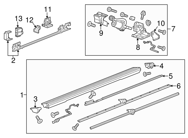 22935839 - Passenger Side Assist Step Rear Bracket 2015-2020 GM ...