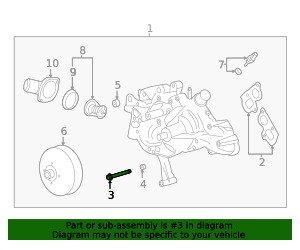 2018-2024 GM Alternator and Drive Belt Tensioner Bracket Bolt 11548396 ...