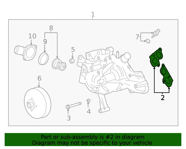 12682391 - Water Pump Gasket 2018-2024 GM | Chevrolet Parts Direct