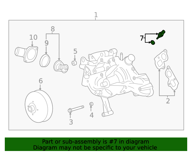 2013-2025 GM Engine Coolant Temperature Sensor 25186240 GM ...