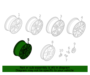Genuine BMW 36-11-8-093-563 | 21" Style 818M Star Spoke Disc Wheel ...