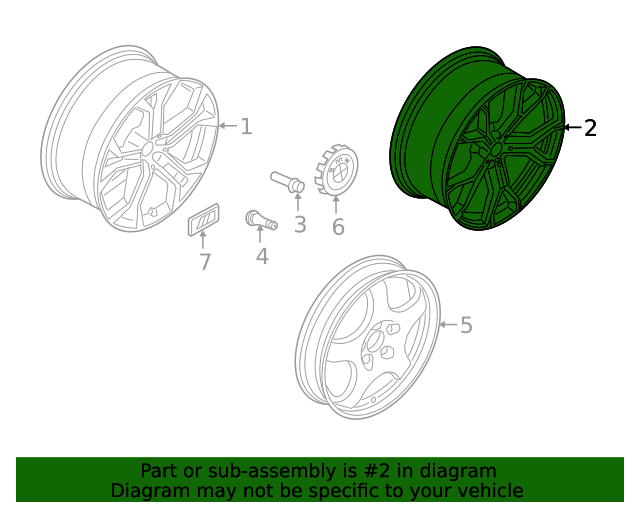 Genuine BMW 36-11-8-071-998 | 21" Style 741M Y-Spoke Light Alloy Wheel ...