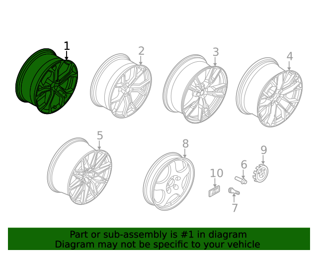 BMW OEM Wheel, Alloy Part# 36-11-6-883-761 | OEM Vehicle Parts