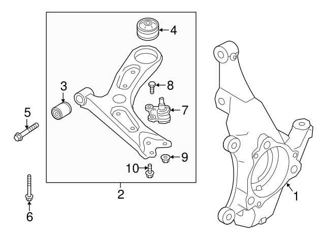 2017-2020 Hyundai Lower Control Arm 54501-F2AA0 | OEM Parts Online