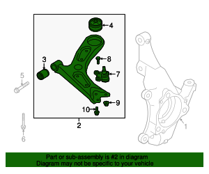 2017-2020 Hyundai Lower Control Arm 54501-F2AA0 | OEM Parts Online