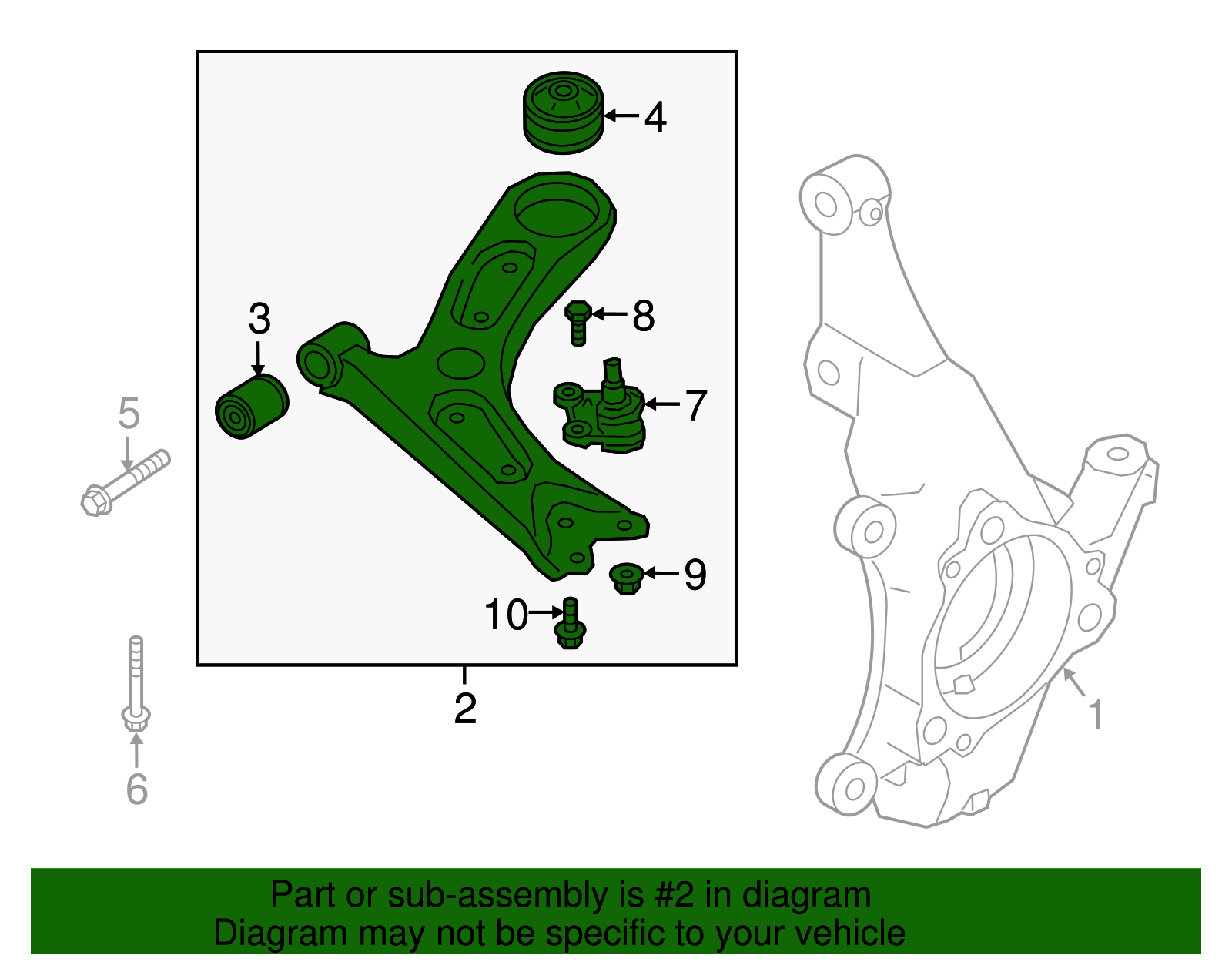 2017-2020 Hyundai Lower Control Arm 54501-F2AA0 | Retail Performance ...