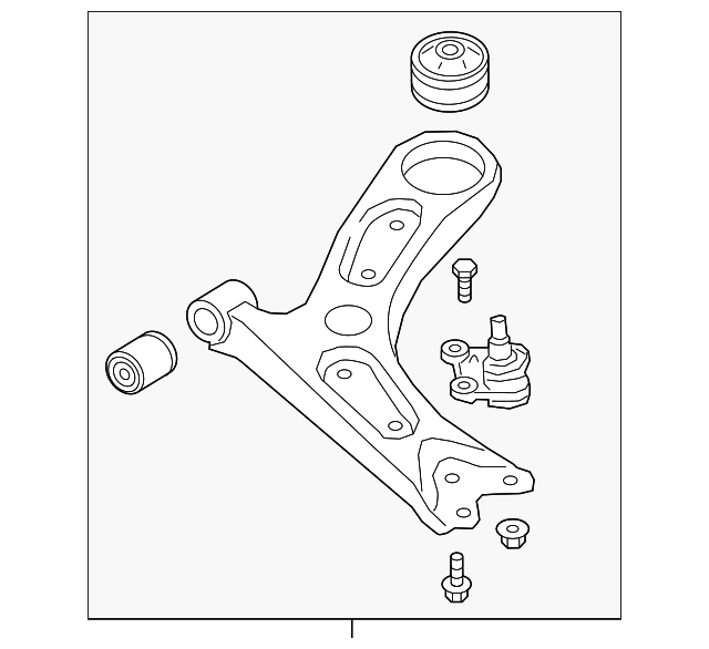 Genuine Lower Control Arm for 2017-2020 Hyundai | Part# 54501-F2AA0 ...