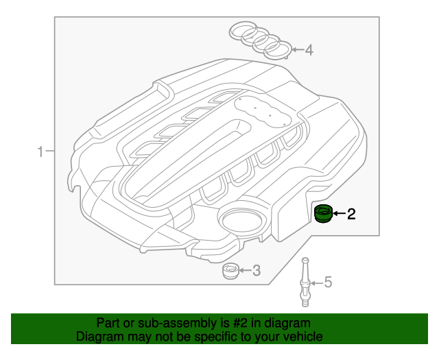 4G0-103-226 - Engine Cover Retainer 2013-2018 Audi | Audi OEM Parts