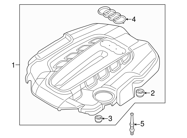 2015-2018 Audi S8 Engine Cover 079-103-925-BA | OEM Parts Online