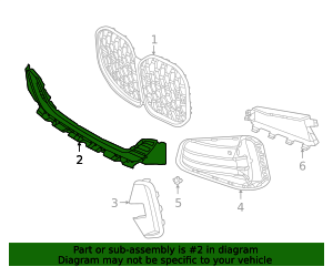 Genuine BMW 51-11-8-077-358 | Lower Grille | FREE Shipping on Most ...