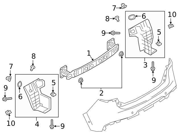 2019 Mazda 3 Side Bracket Grommet BCKA-50-0Z1 | TascaParts.com