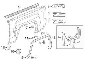 22894865 - Mud Flap Kit 2014-2019 Chevrolet | Londoff Discount Parts