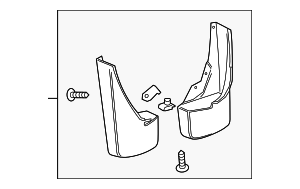 2014-2019 Chevrolet Mud Flap Kit 23387353 GM | GMPartsDirect.com