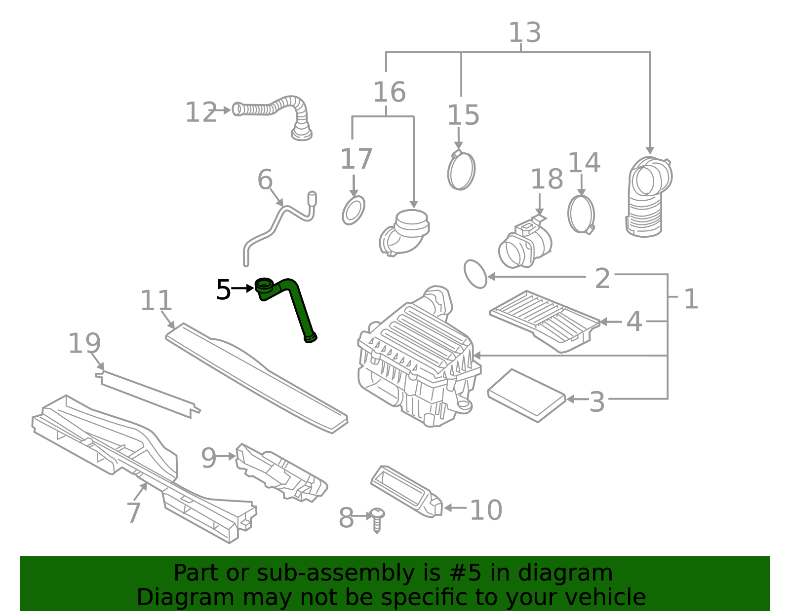 2015-2025 Volkswagen Drain Hose 5Q0-129-637-C | Retail Performance Auto ...
